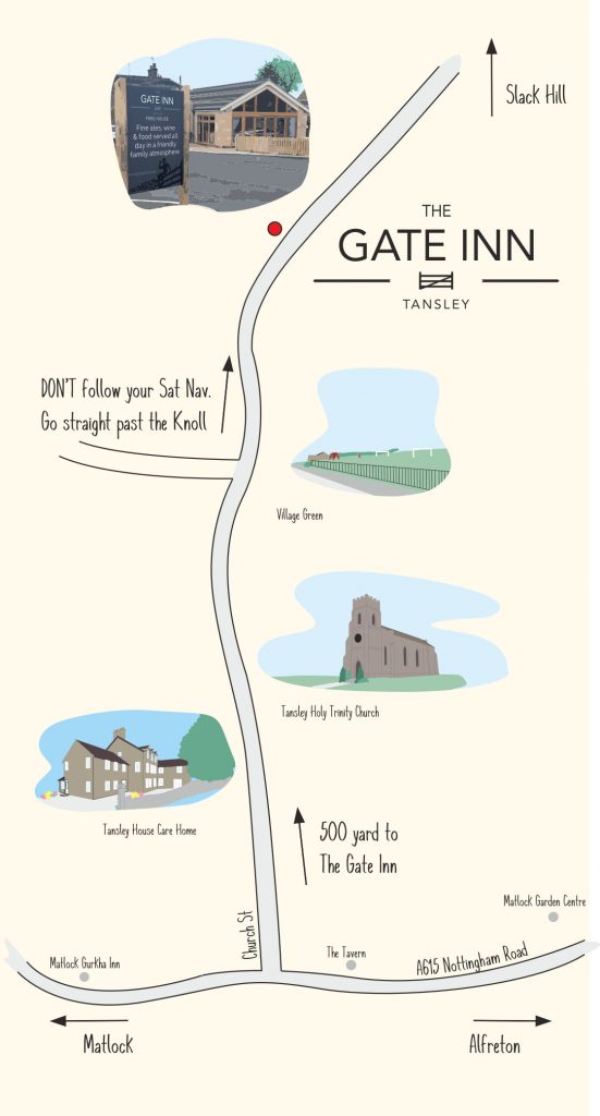 Gate Map - The Gate Inn Tansley